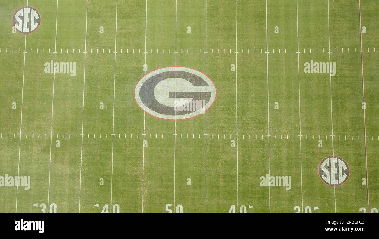 03. Oktober 2018, Athen, Georgia, USA: Das Sanford Stadium, das ...
