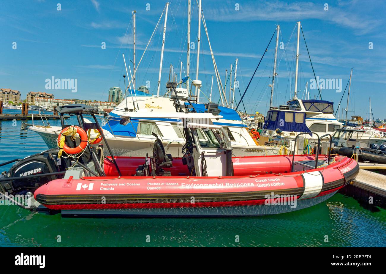 VICTORIA, BRITISH COLUMBIA - 2. Mai 2023: Fishermans Wharf ist ein ...