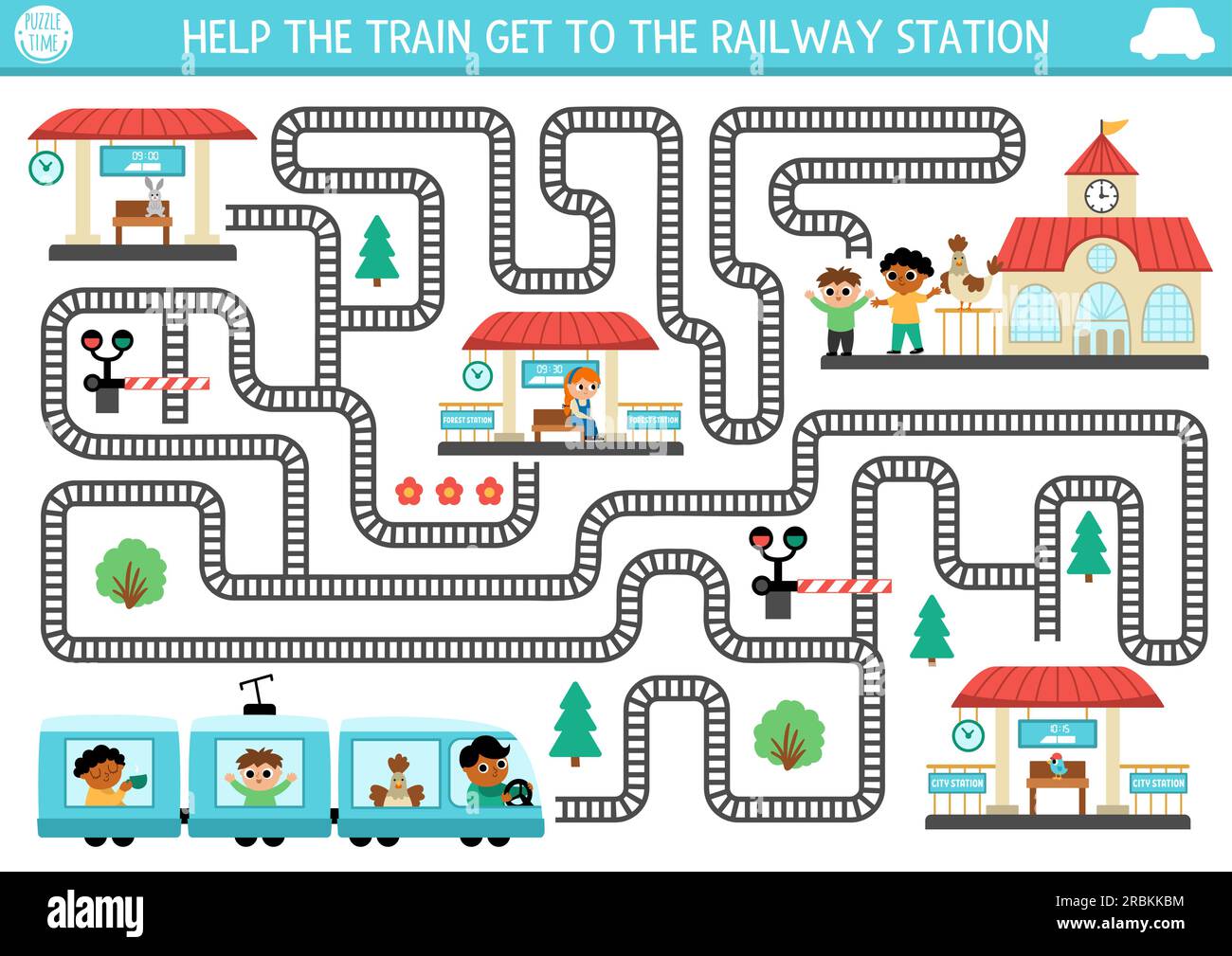 Das eisenbahn rätsel Stock-Vektorgrafiken kaufen - Alamy