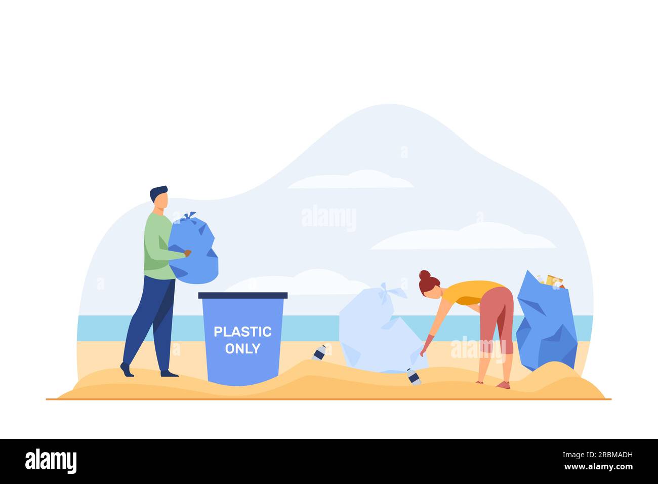 Müll vom strand Stock-Vektorgrafiken kaufen - Alamy