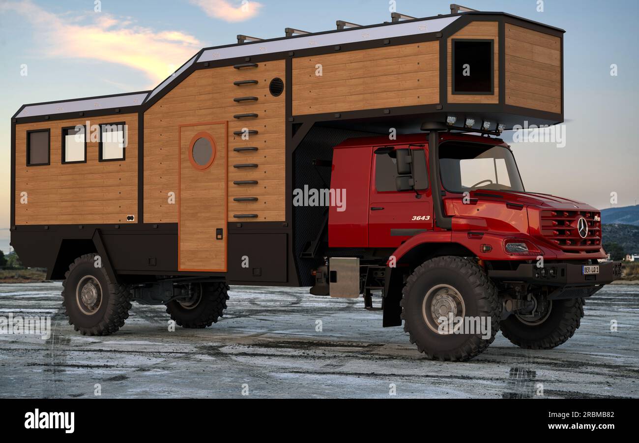 Elegantes Mercedes Zetros Wohnmobil Bild