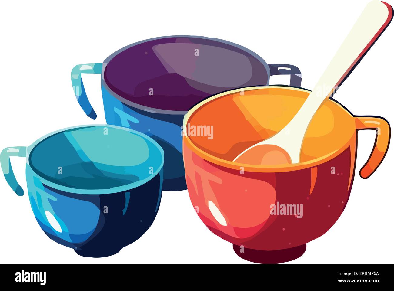 Farbiger emaille Stock-Vektorgrafiken kaufen - Alamy