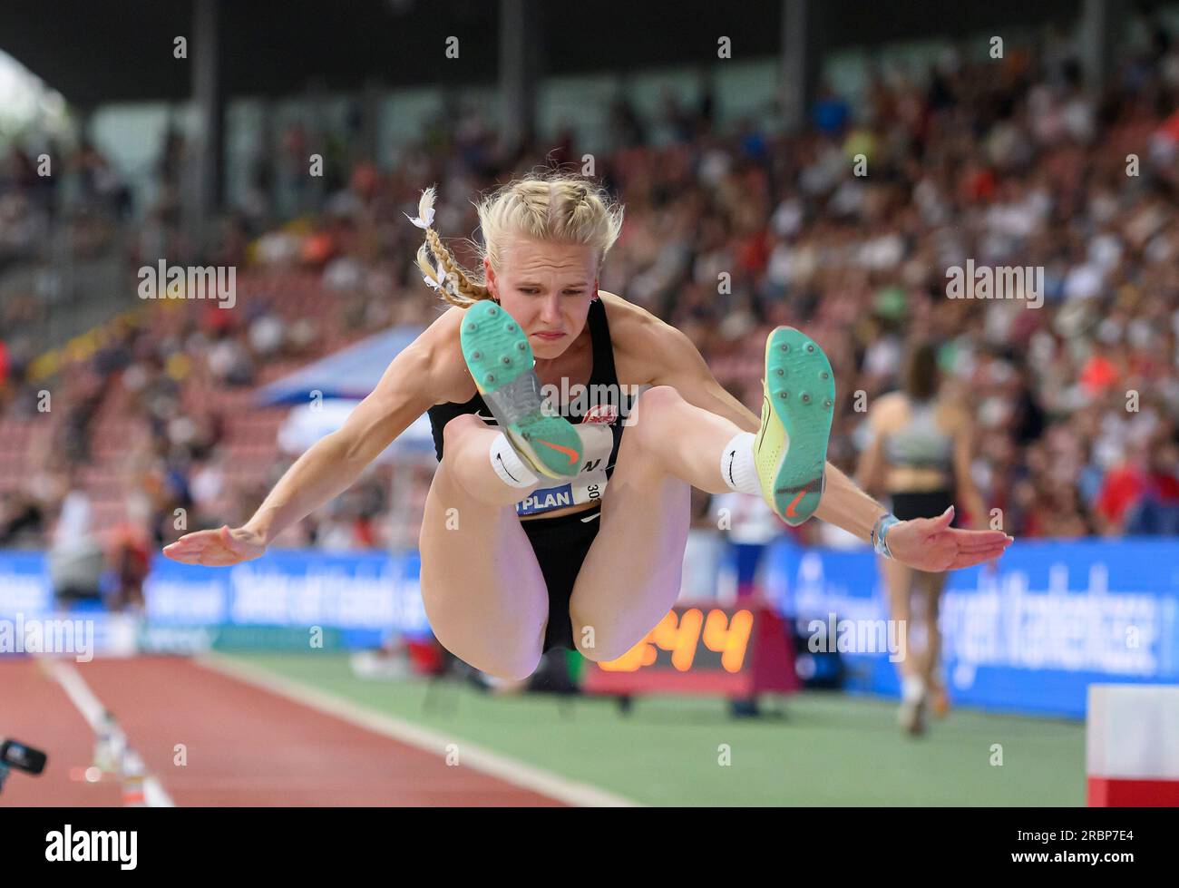 STAVENOW Malin (Eintracht Frankfurt) Action, Weitsprung-Finale, am 9. Juli 2023 Deutsche ...