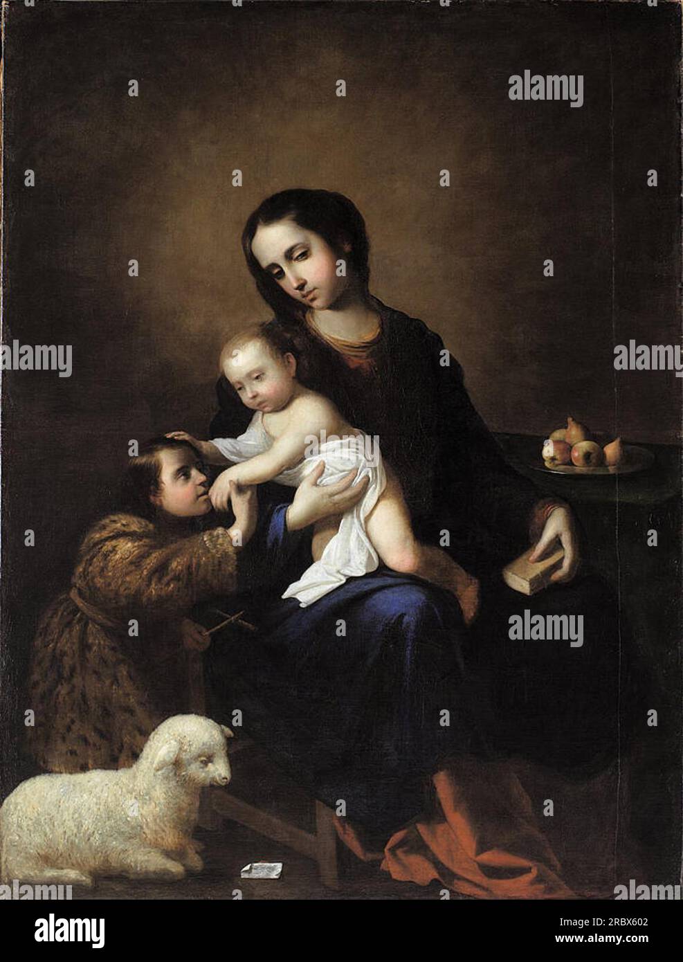 Die Jungfrau und das Kind mit dem Kleinkind Johannes dem Täufer von Francisco de Zurbaran ...