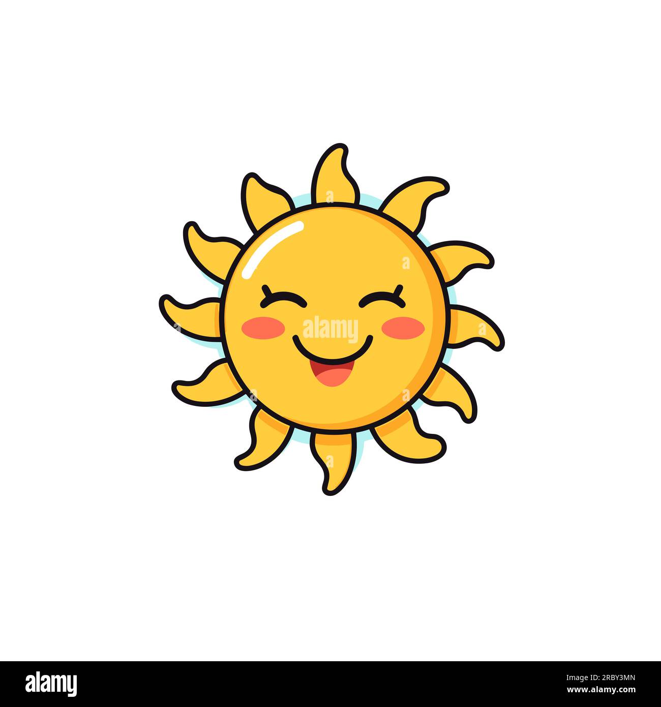 So. Von Hand gezeichnete Comic-Illustration der Sonne. Vektor-Doodle ...