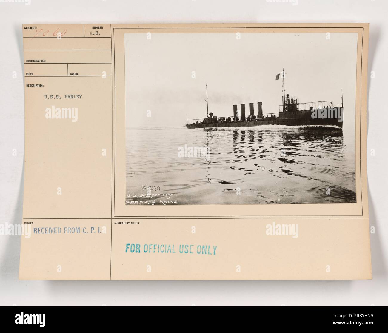 Uss henley labornotizen -Fotos und -Bildmaterial in hoher Auflösung – Alamy