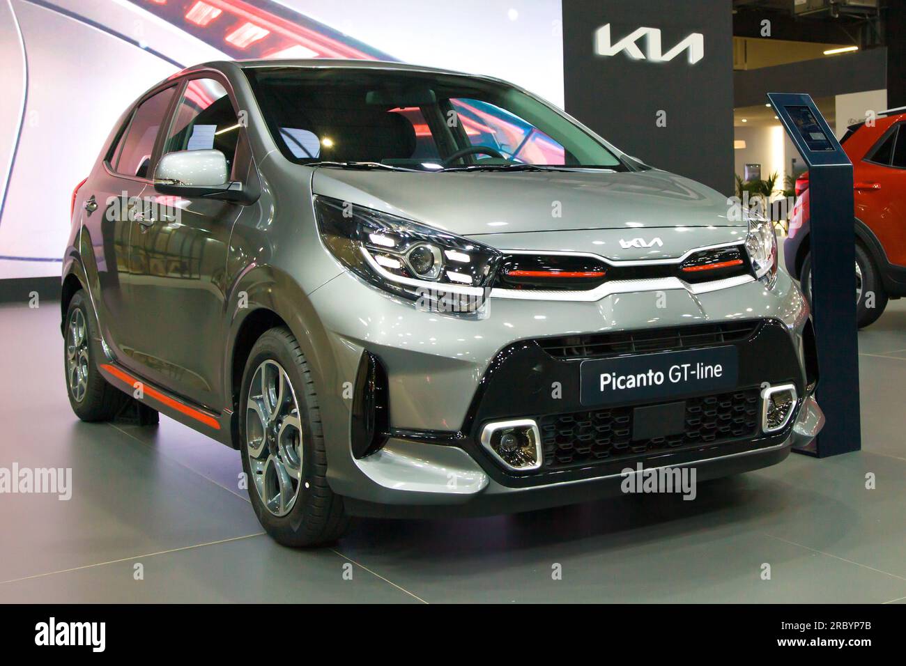 Barcelona, Spanien - 14. Mai 2023: Kia Picanto GT-Line auf der Automobile Barcelona 2023 in ...