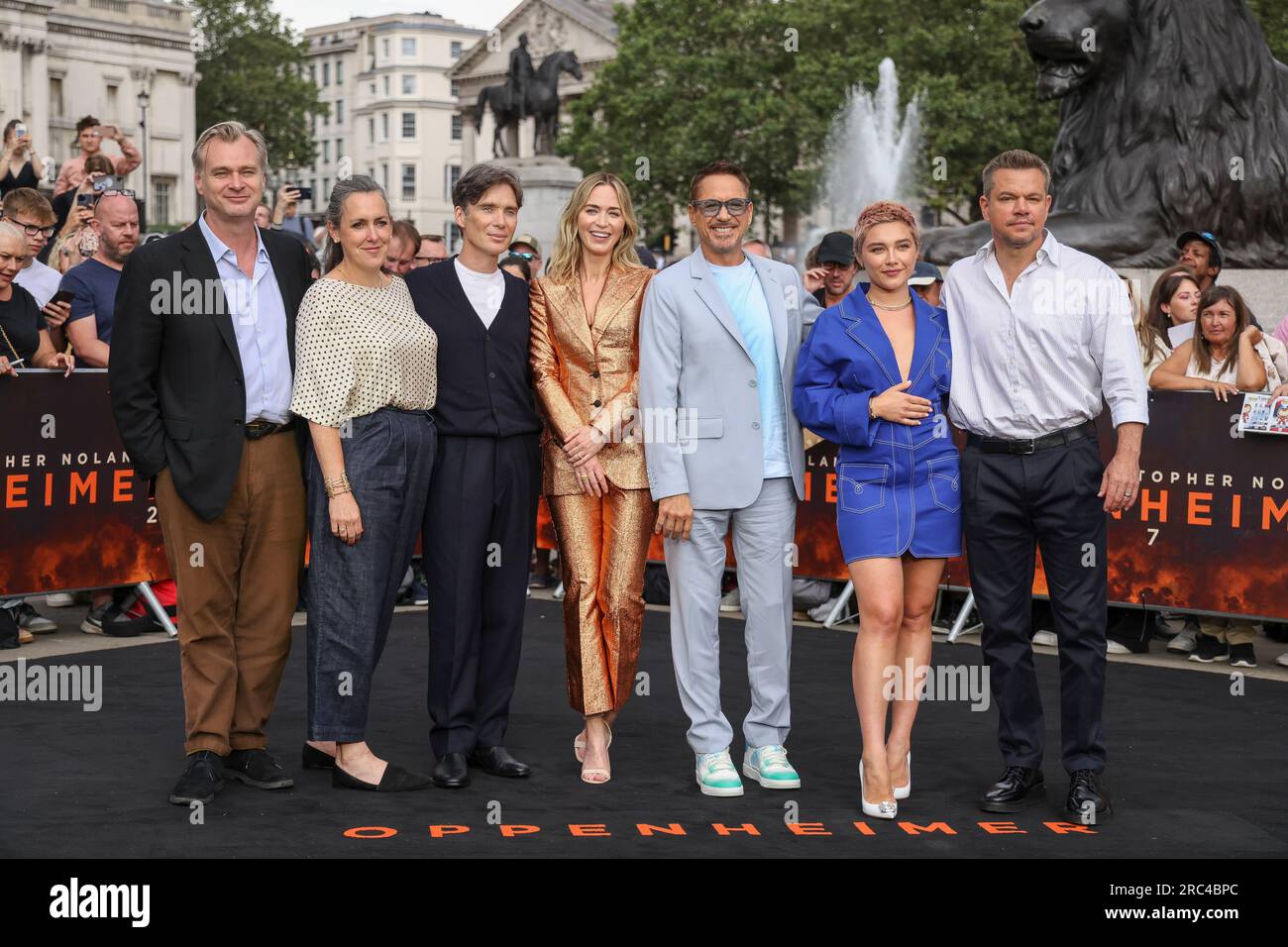 Director Christopher Nolan, producer Emma Thomas, Cillian Murphy, Emily Blunt, Robert Downey Jr ...