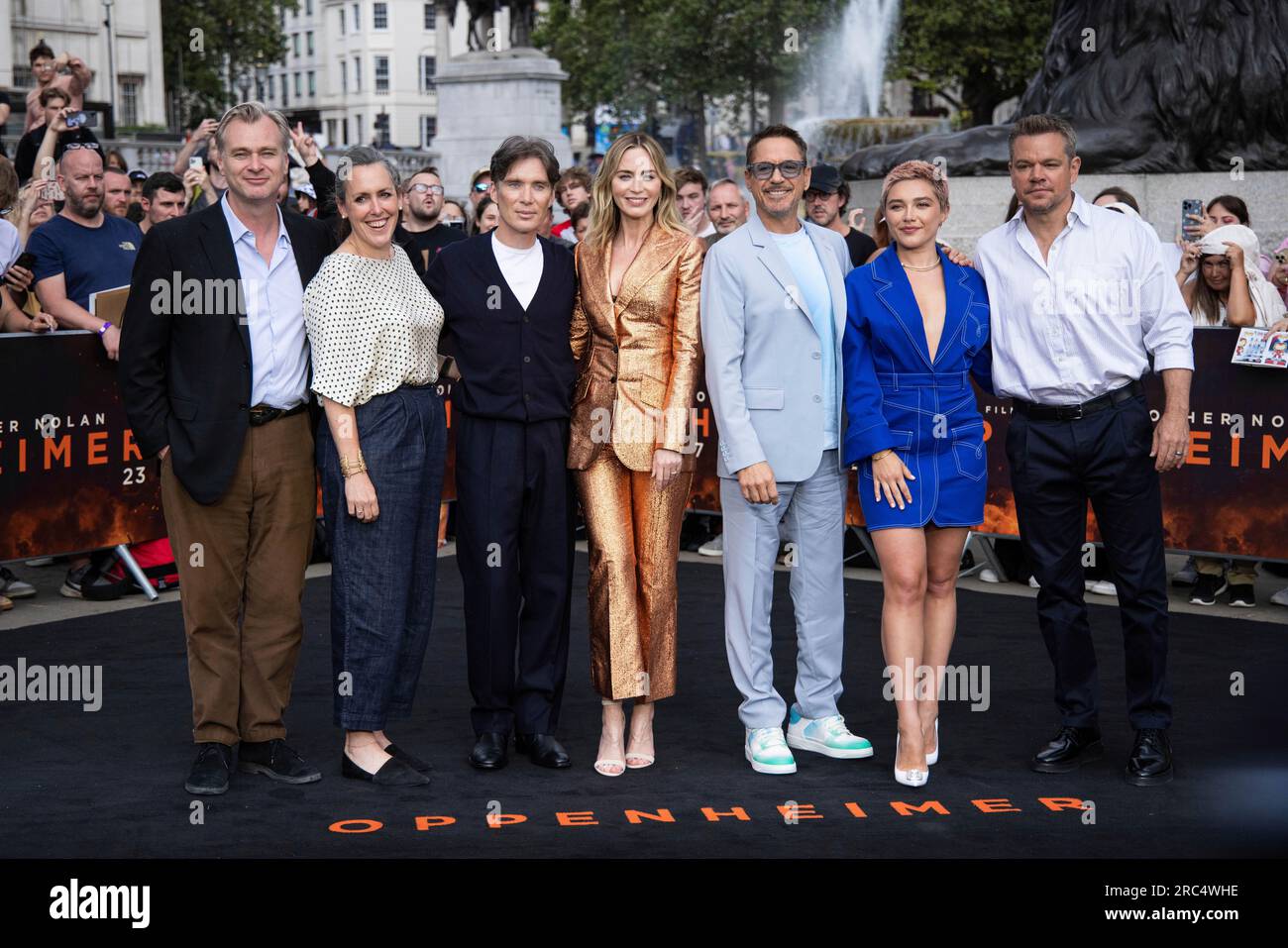 Director Christopher Nolan, producer Emma Thomas, Cillian Murphy, Emily Blunt, Robert Downey Jr ...