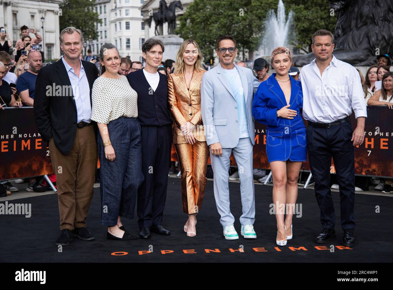 Director Christopher Nolan, producer Emma Thomas, Cillian Murphy, Emily Blunt, Robert Downey Jr ...