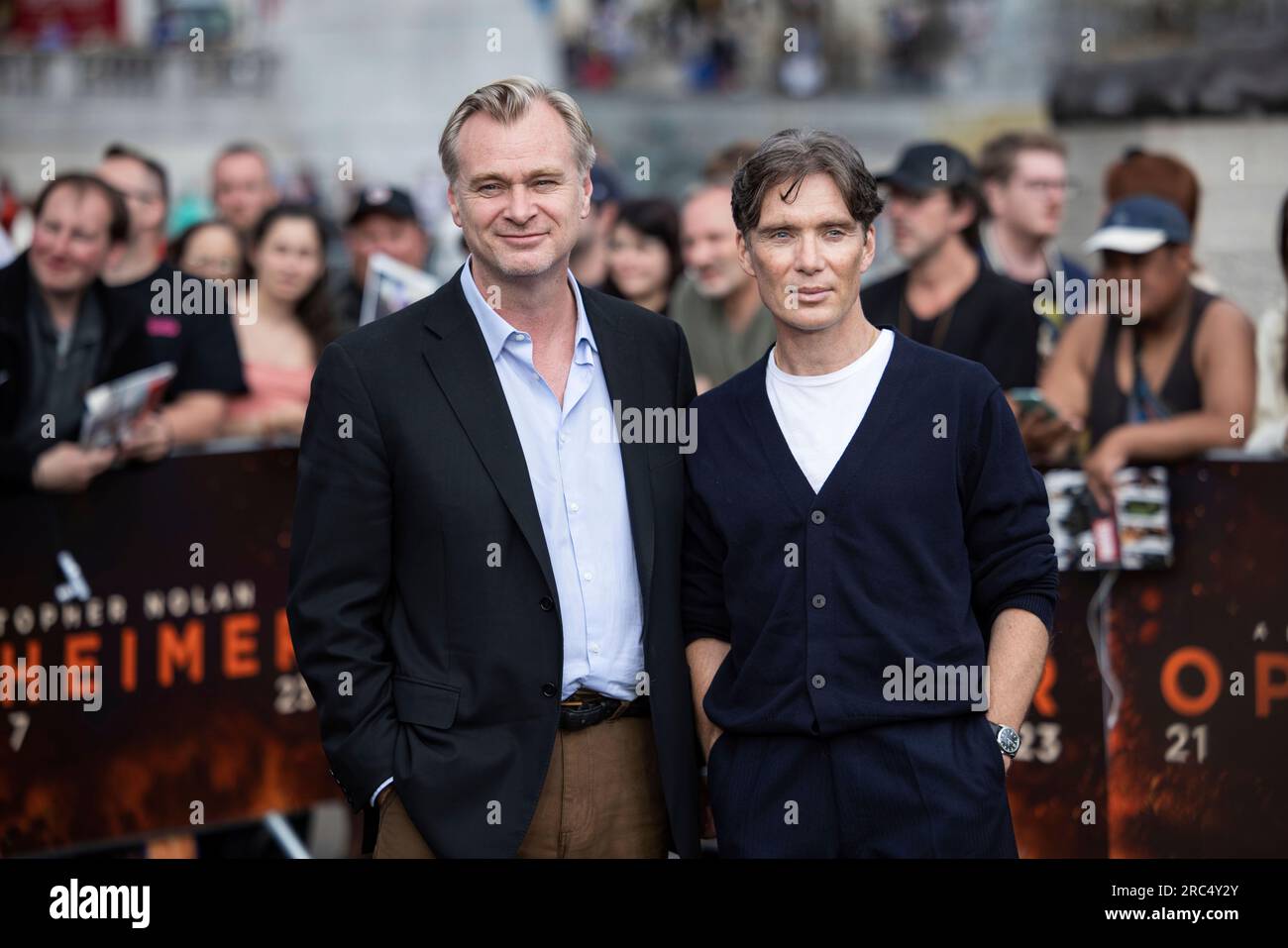 Director Christopher Nolan and Cillian Murphy pose for photographers at ...