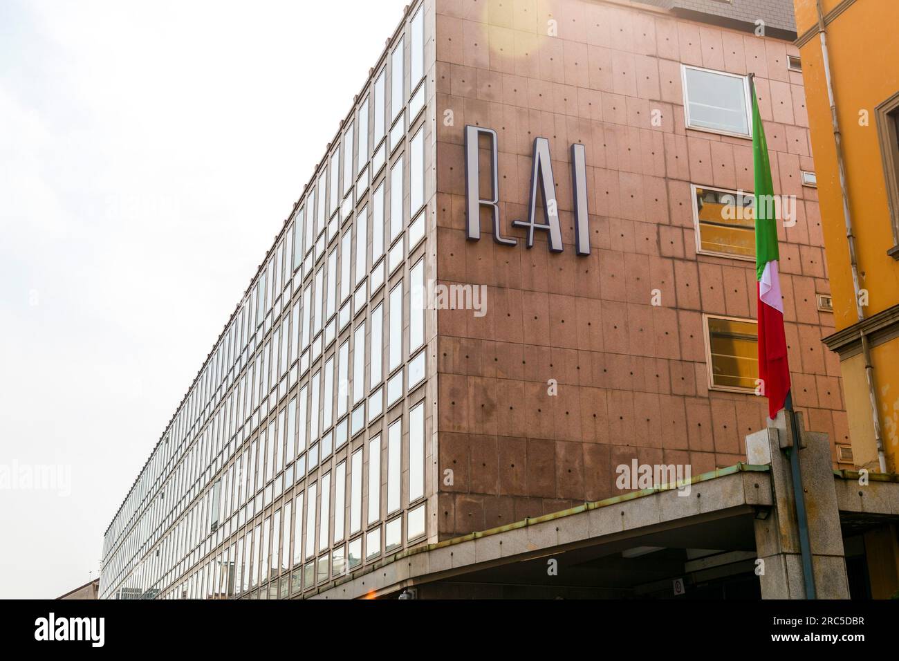 Turin, Italien - 27. März 2022: Hauptsitz der RAI, Radiotelevisione ...