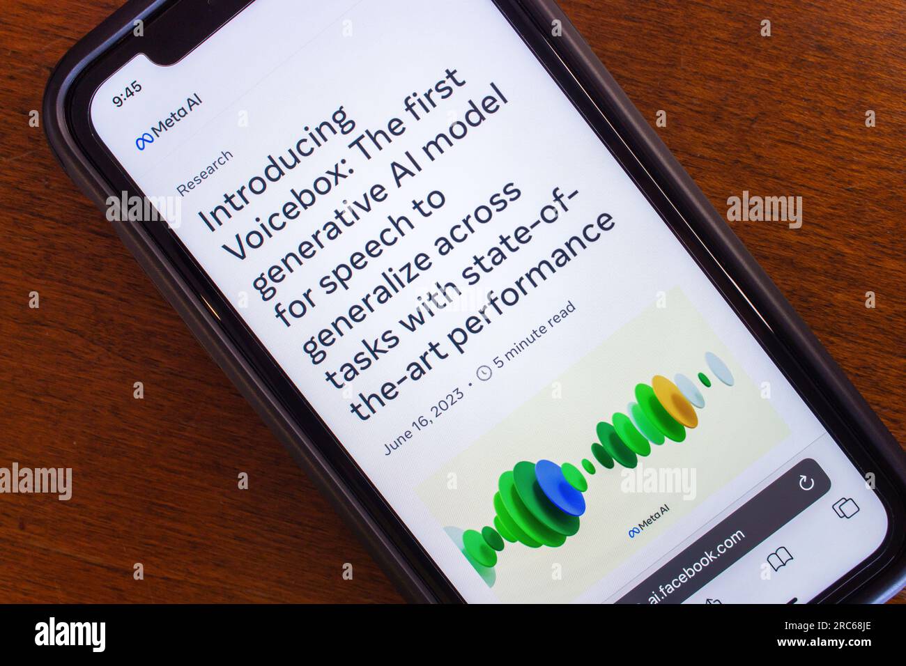 Blog-Beitrag „Introducing Voicebox: The first generative AI model for Speech that generalize ...
