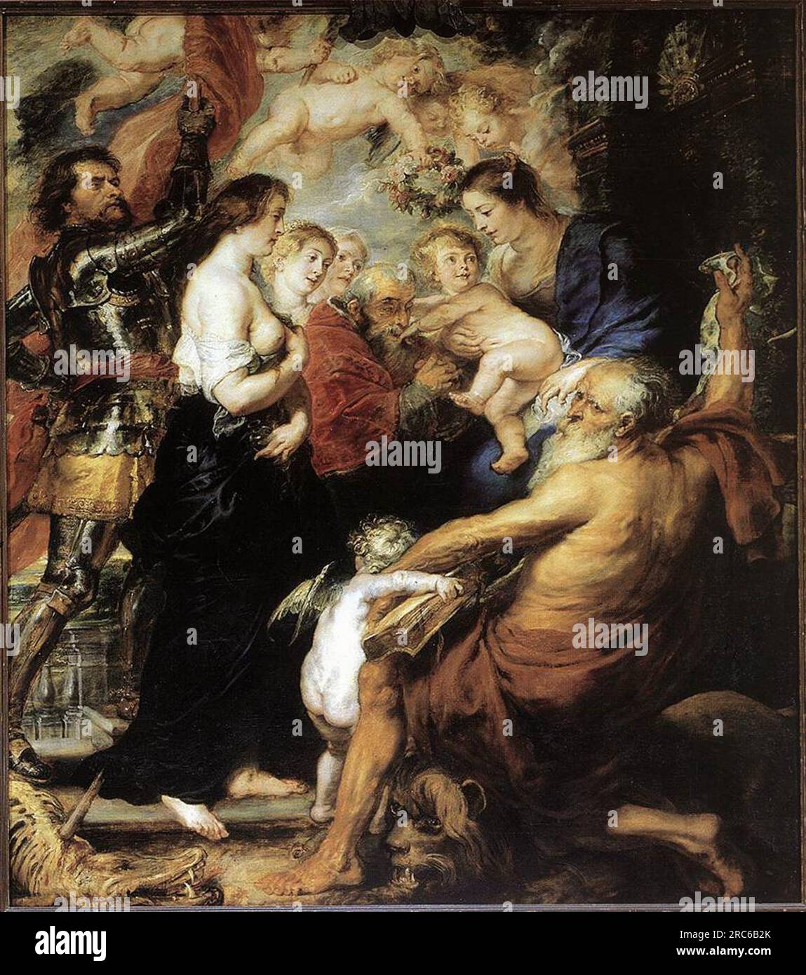 Unsere Frau mit den Heiligen 1634 von Peter Paul Rubens Stockfotografie - Alamy