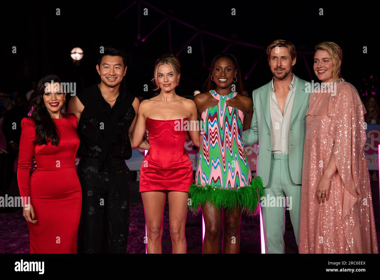 America Ferrera, from left, Simu Liu, Margot Robbie, Issa Rae, Ryan ...