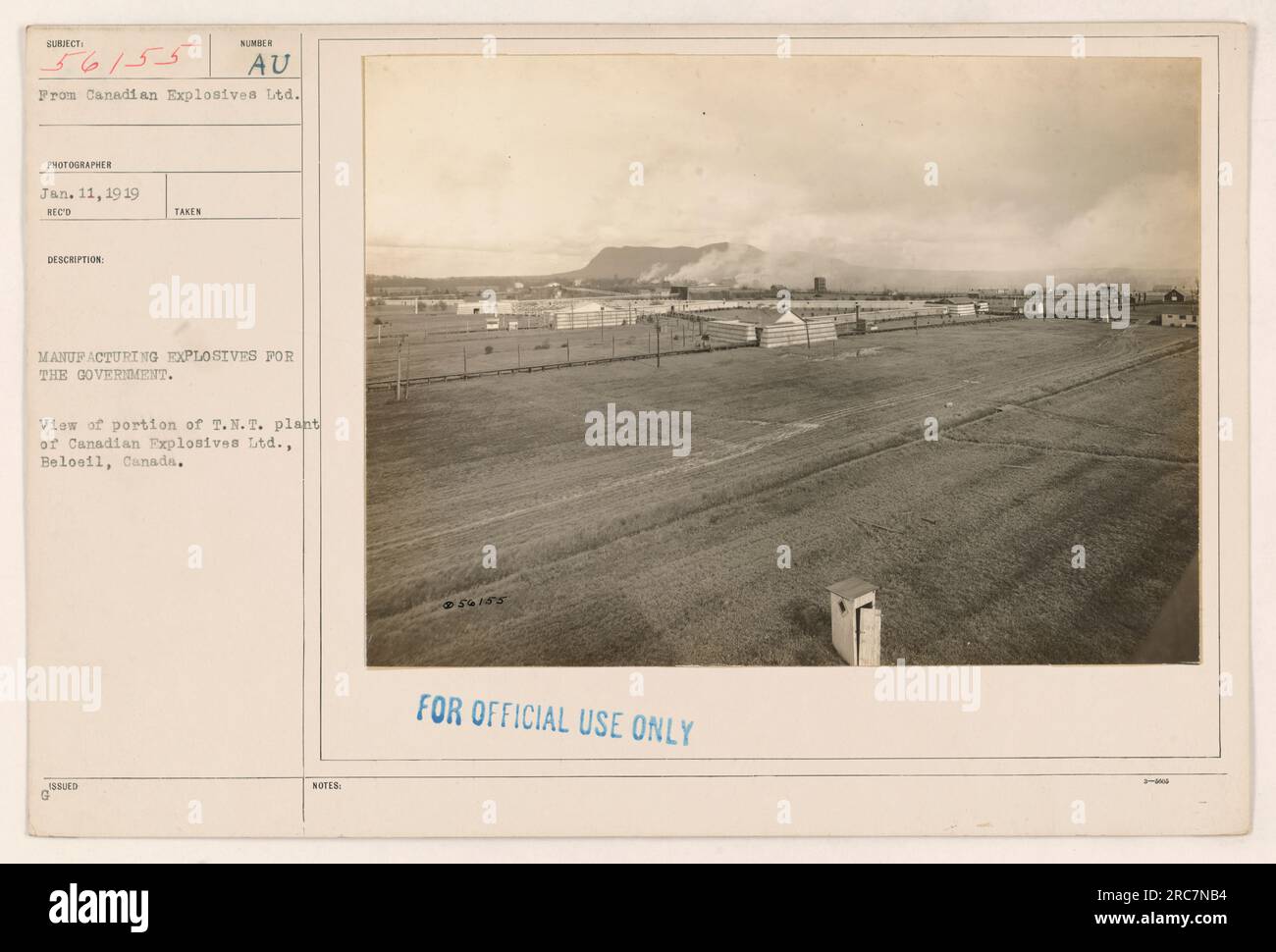 Blick auf einen Abschnitt im T.N.T. Werk der Canadian Explosives Ltd ...