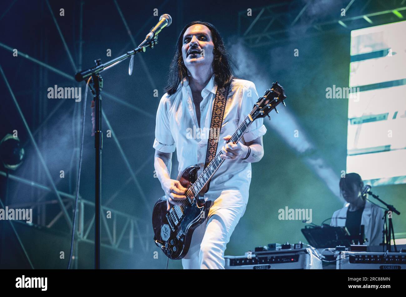 TORINO, STUPINIGI SONIC PARK FESTIVAL 2023, ITALIEN: Brian Molko ...