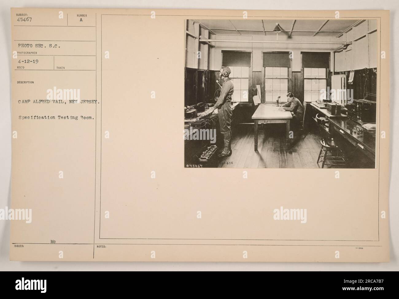 Ein Spezifikationstestraum im Camp Alfred Vail in New Jersey. Das Foto ...