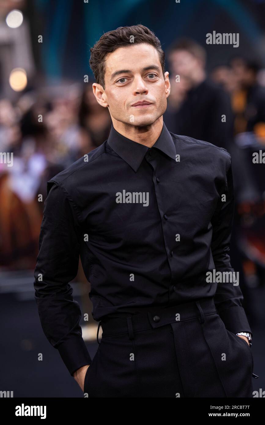 Rami Malek poses for photographers upon arrival at the premiere for the ...
