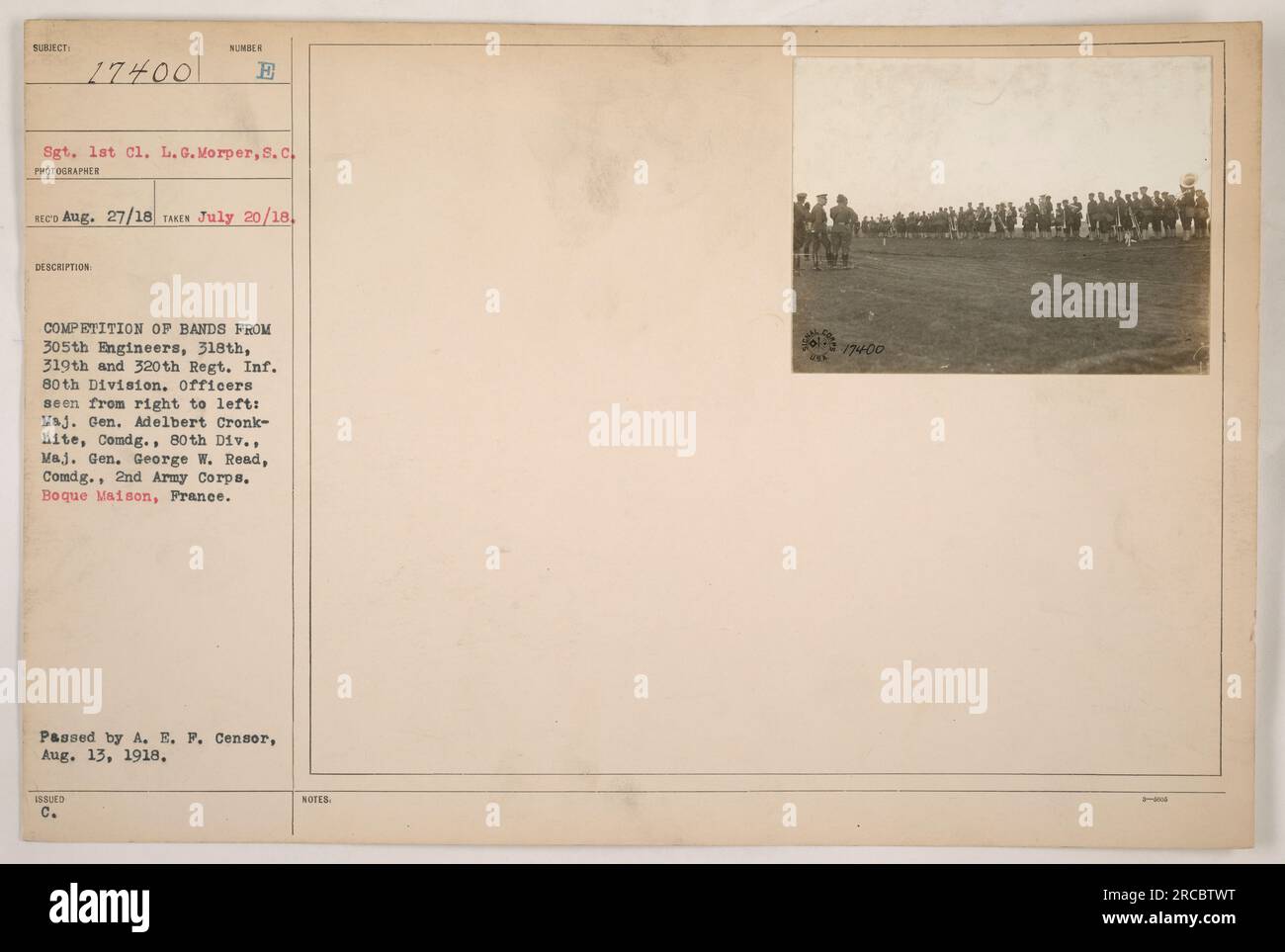 Maj gen ein cronkhite -Fotos und -Bildmaterial in hoher Auflösung – Alamy