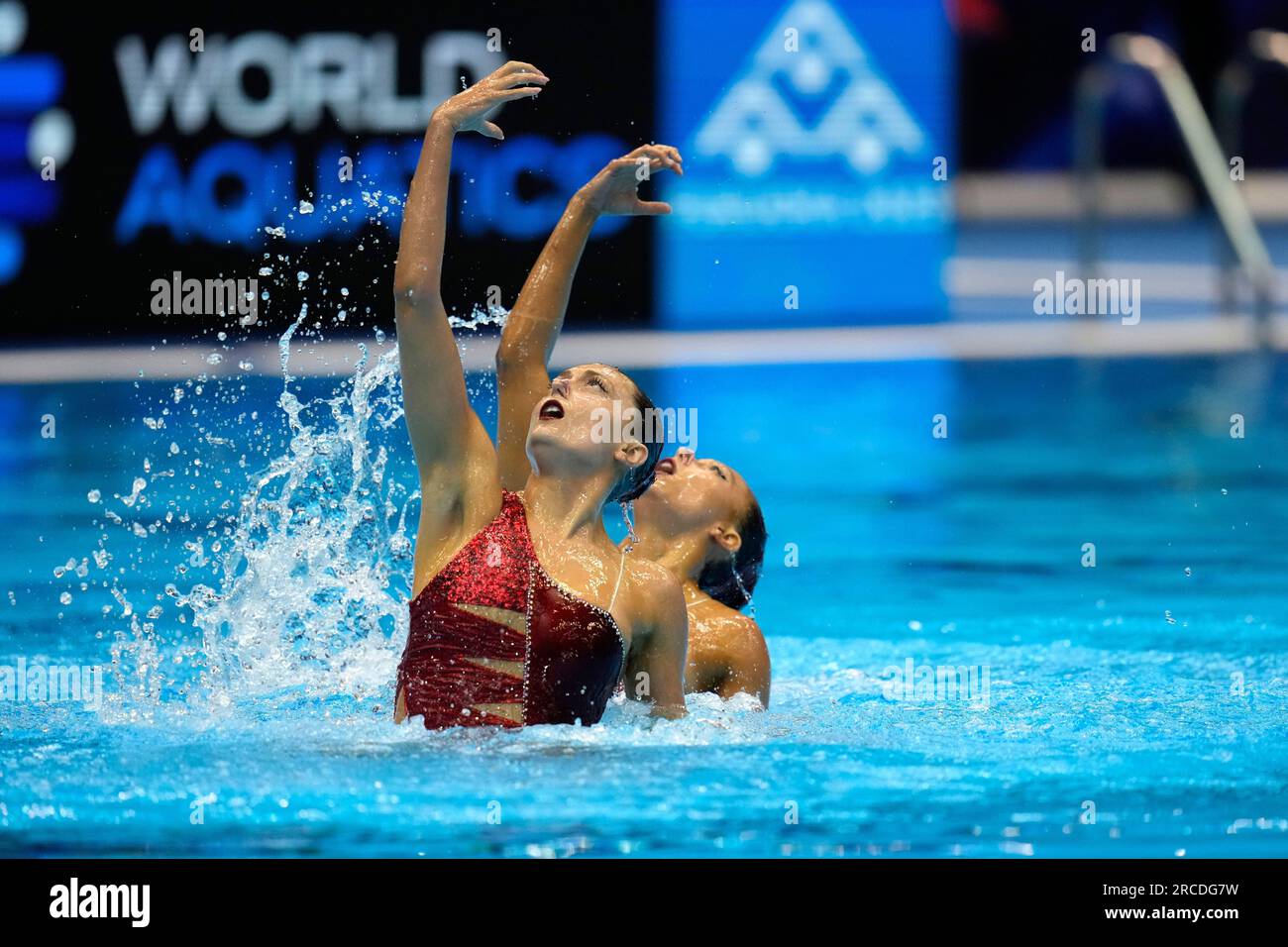 Megumi Field and Ruby Remati, of the United States, compete in the ...