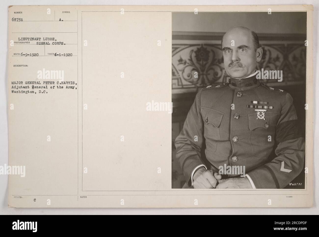Major General Peter C. Harris, Adjutant General der Armee, Washington D ...