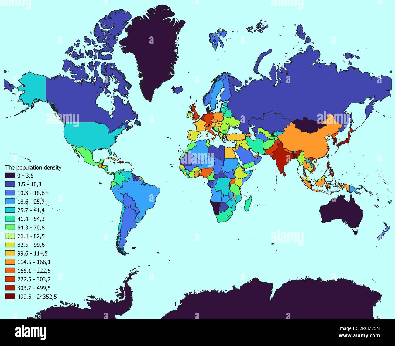 World population map -Fotos und -Bildmaterial in hoher Auflösung – Alamy