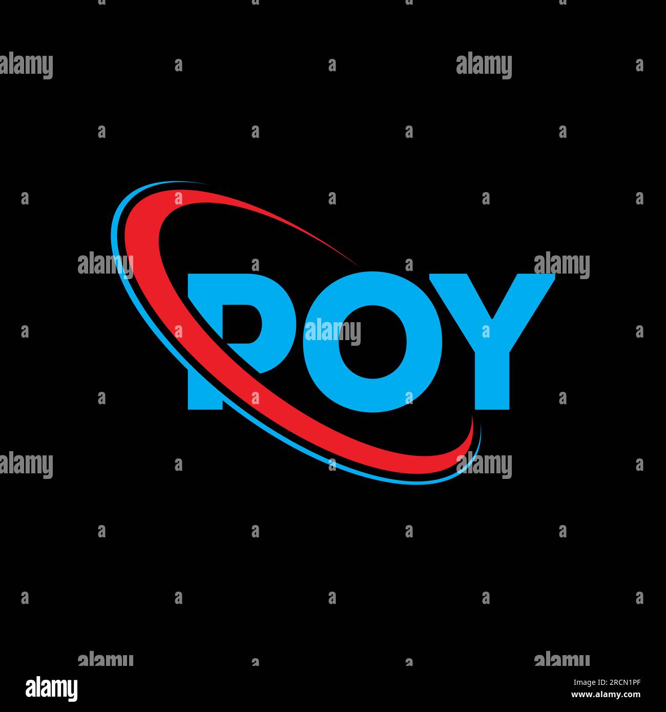 POY-Logo. POY-Brief. Logo mit POY-Buchstaben. Initialen POY-Logo ...