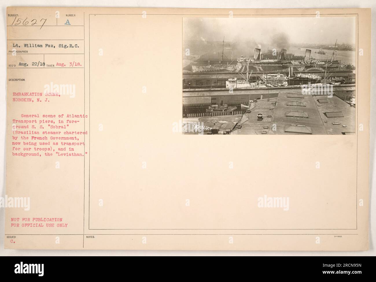 Lieutenant William Fox vom Signalkorps hat ein Bild von einer ...