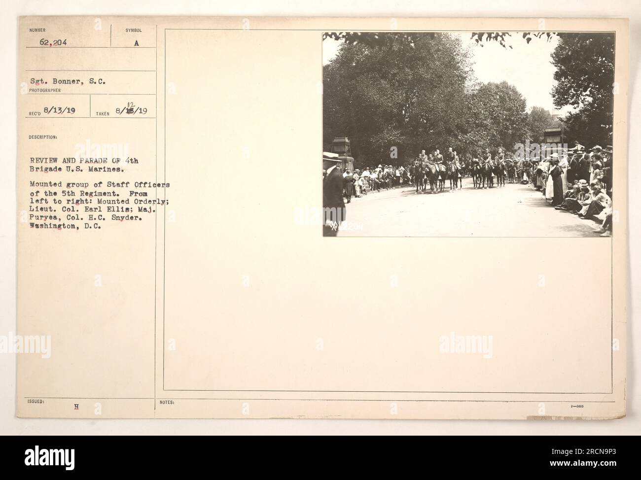 Sergeant Bonner fotografierte eine Rezension und Parade der 4. Brigade ...