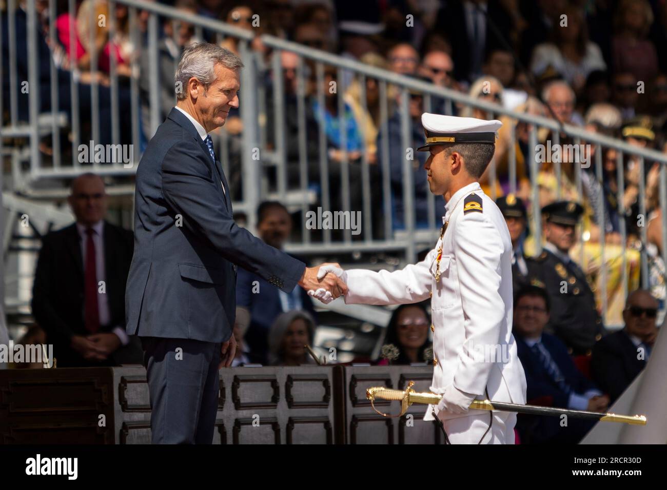 The President of the Xunta de Galicia, Alfonso Rueda, during the Jura ...