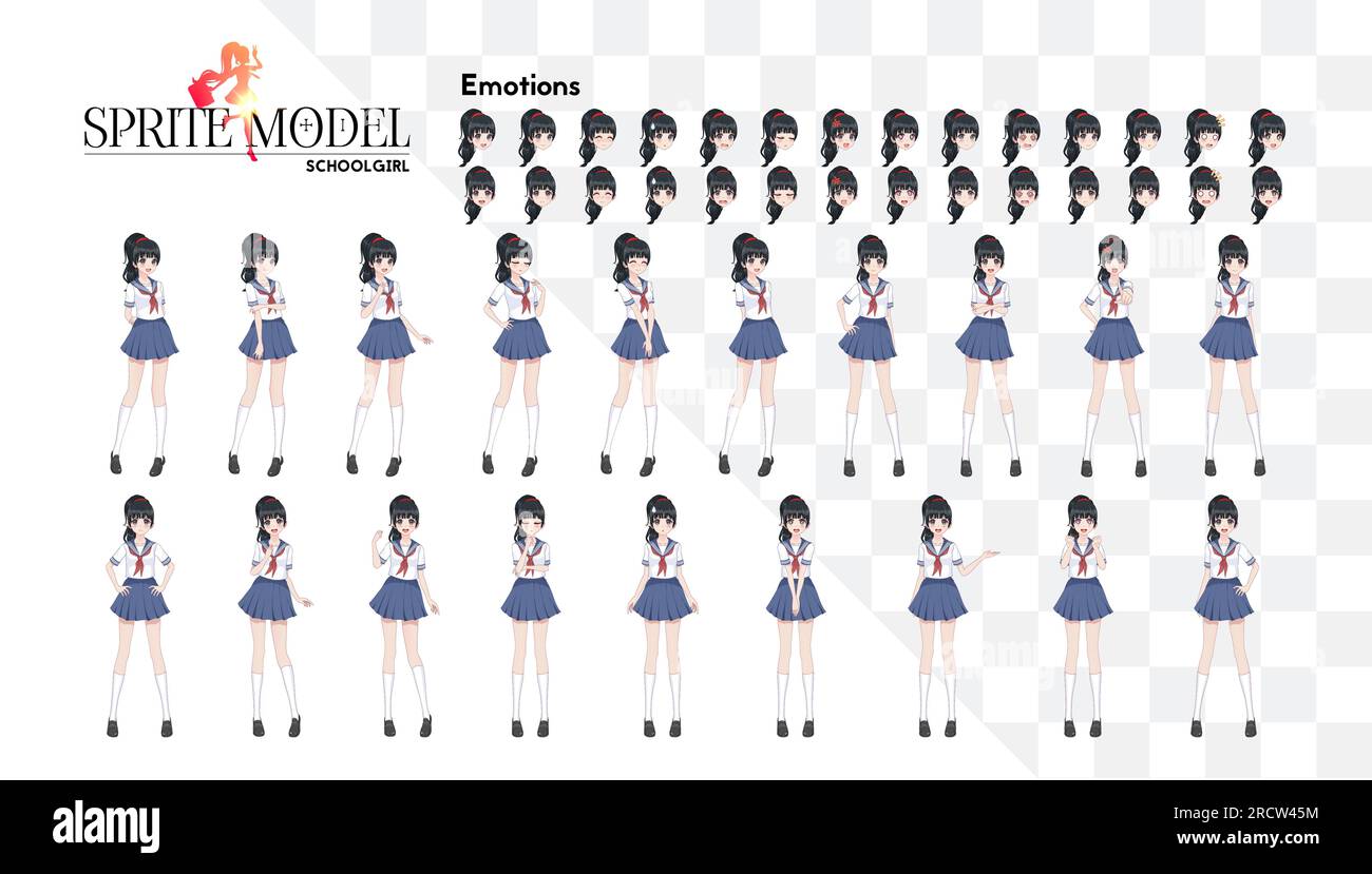 Japanische schulmädchen im rock Stock-Vektorgrafiken kaufen - Alamy