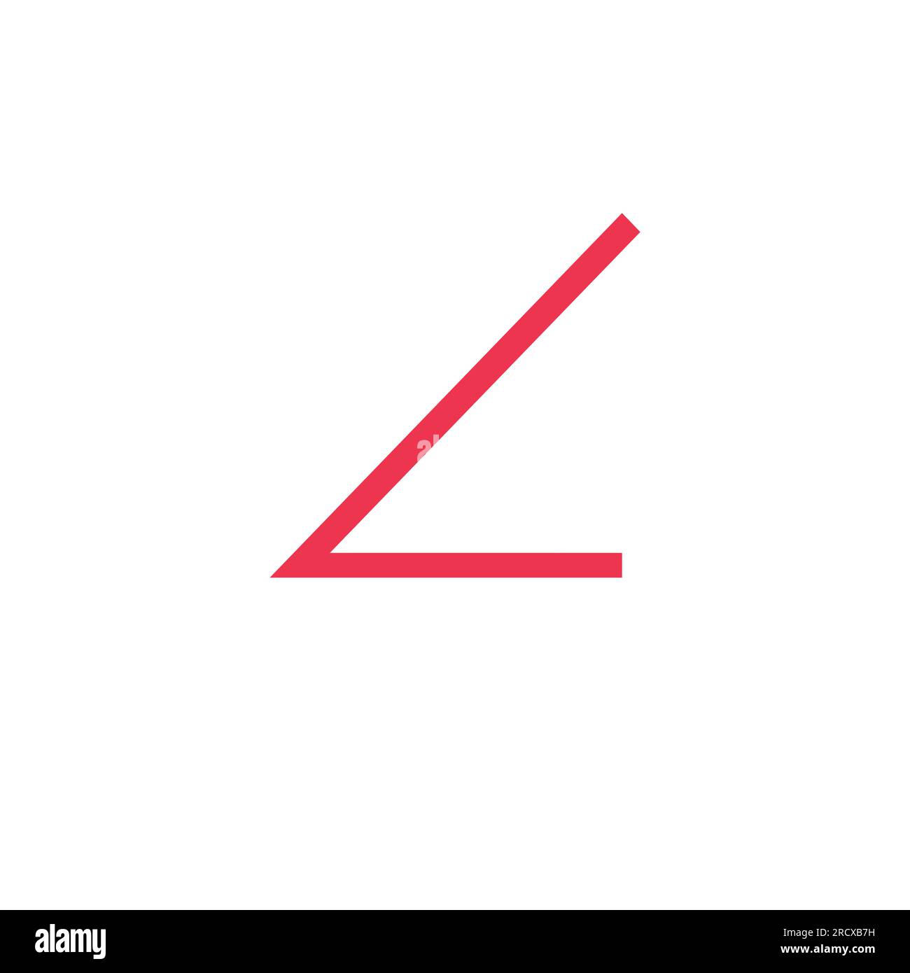Eckpunkt des Winkelsymbols in Mathematik. Symbol "Winkel messen ...