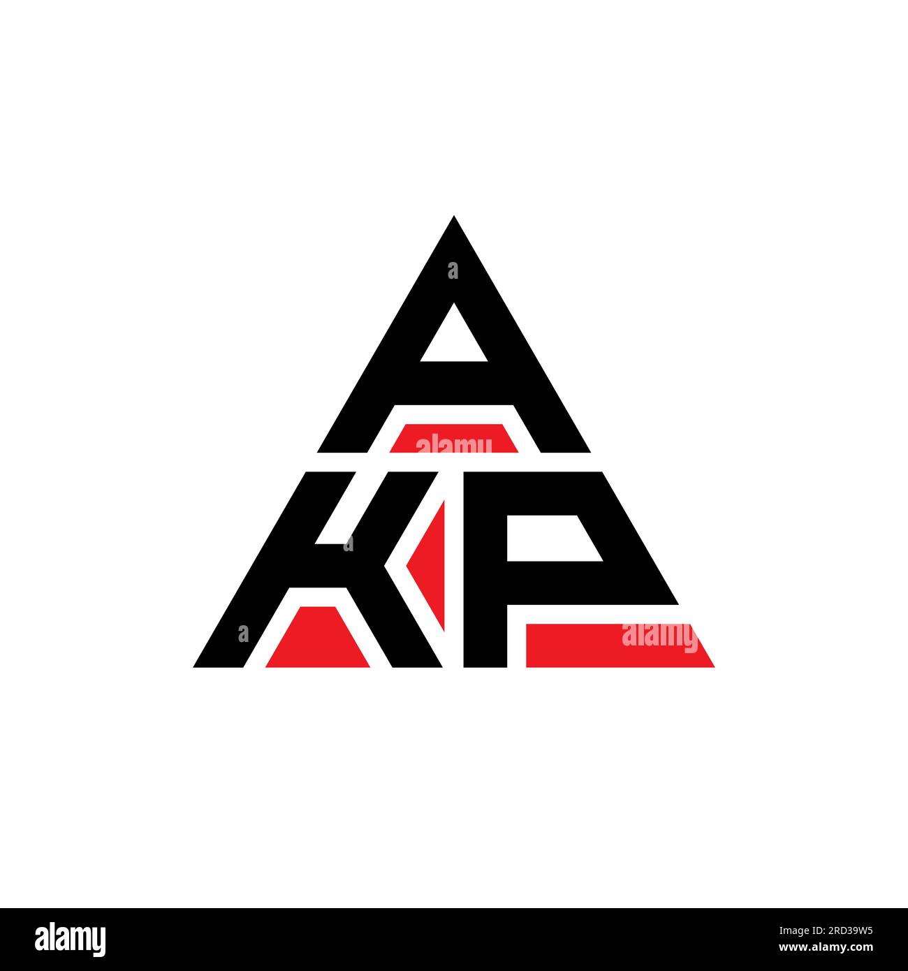 AKP-Logo mit Dreiecksbuchstaben in Dreiecksform. Monogramm mit AKP ...