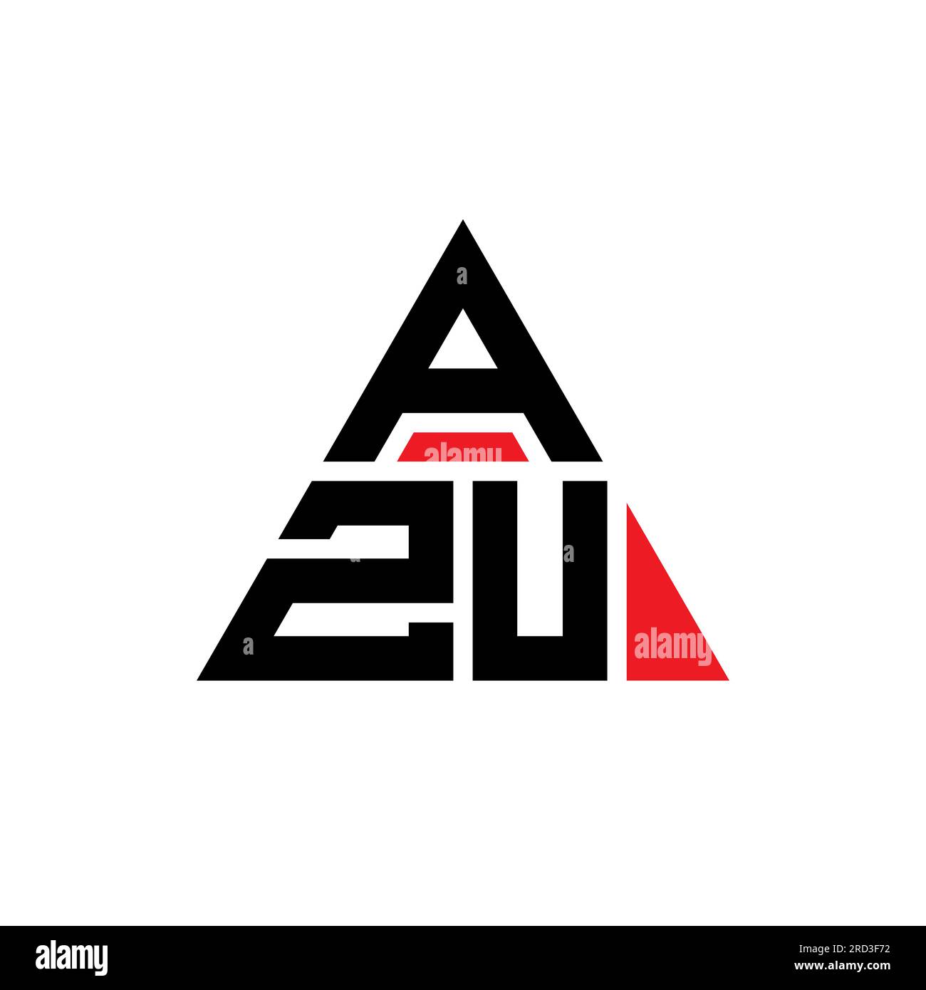 Logo mit AZU-Dreiecksbuchstaben und Dreiecksform. Monogramm mit AZU ...