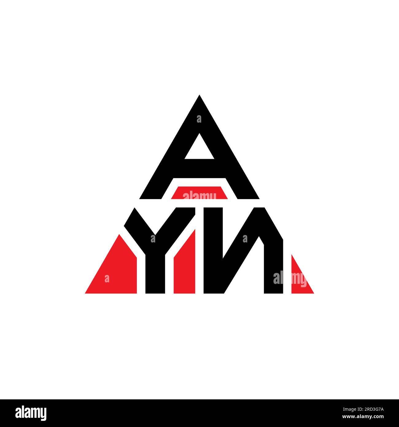 LOGO mit DREIECKIGEM AYN-Buchstaben und Dreiecksform. Monogramm mit AYN ...
