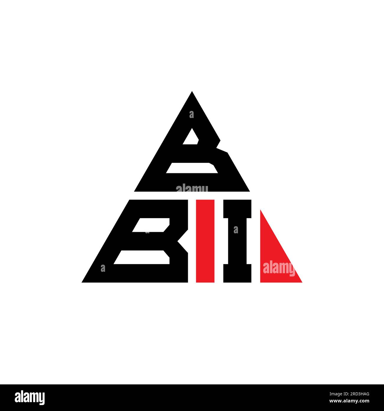 BBI-Logo mit Dreiecksbuchstaben und Dreiecksform. Monogramm mit BBI ...