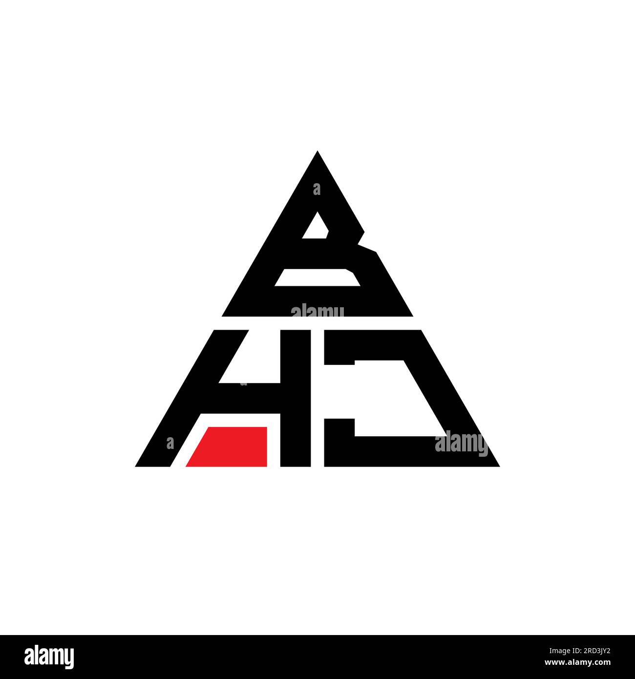 BHJ-Logo mit dreieckigem Buchstaben in Dreiecksform. Monogramm mit BHJ ...