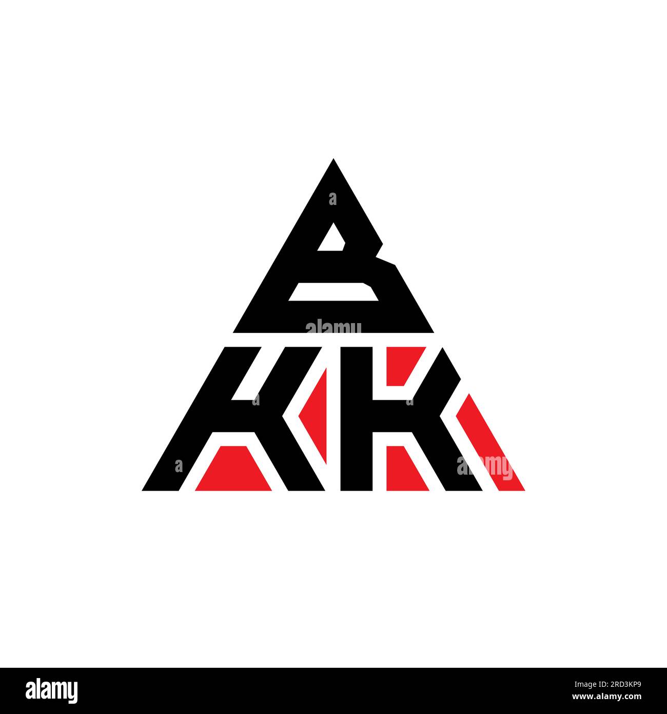 BKK-Logo mit Dreiecksbuchstaben und Dreiecksform. Monogramm mit BKK ...