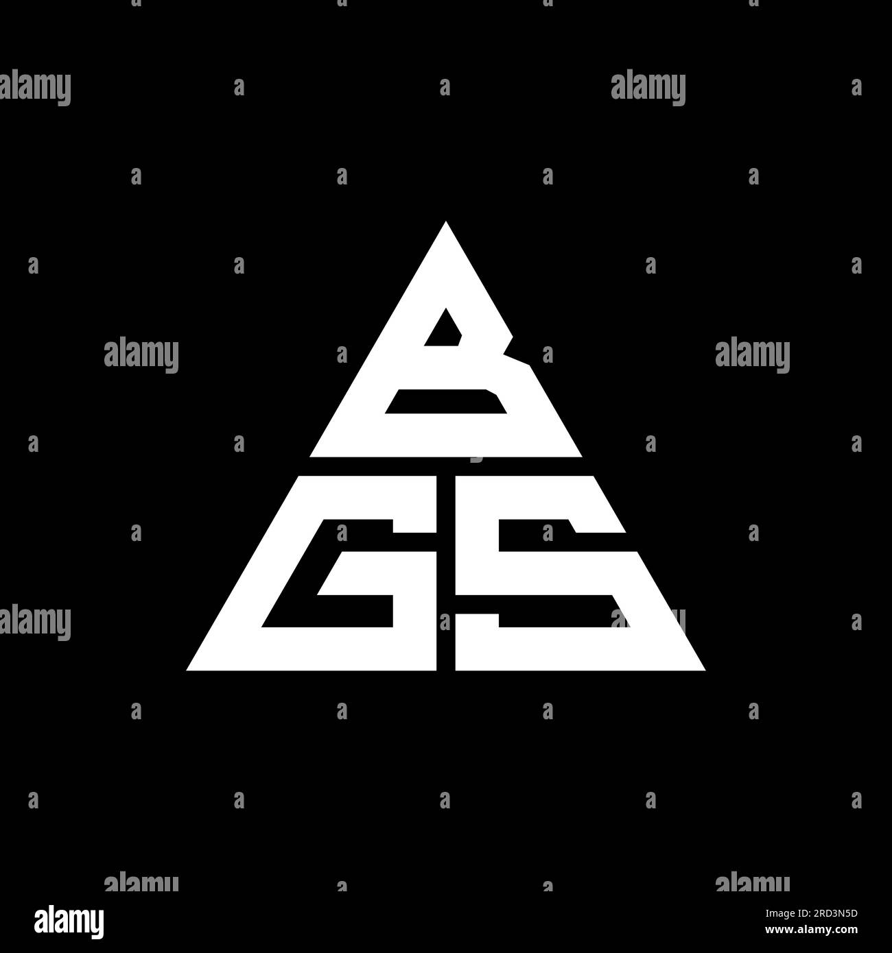 BGS-Logo mit Dreiecksbuchstaben und Dreiecksform. Monogramm mit BGS ...