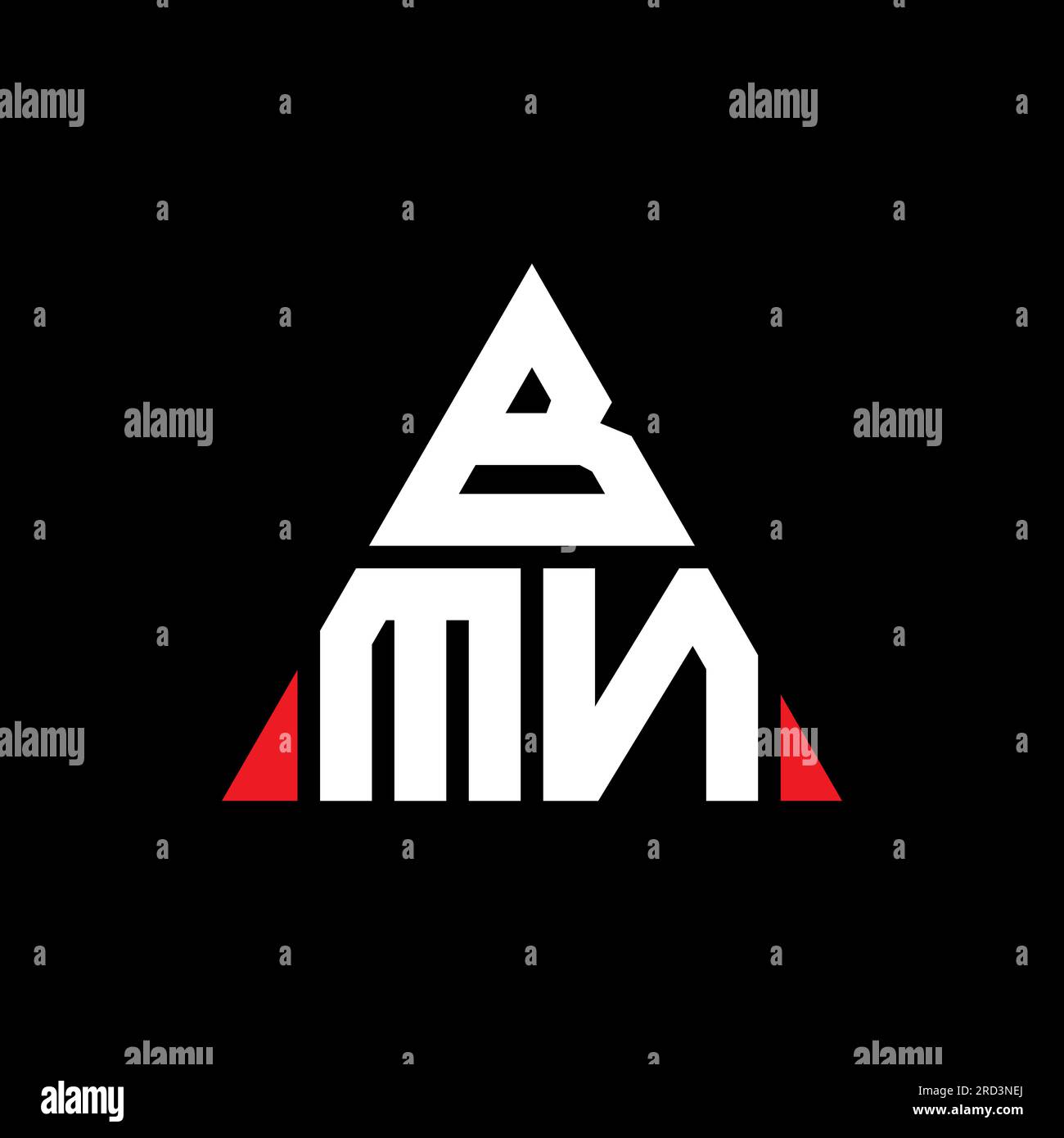 BMN-Logo mit Dreiecksbuchstaben und Dreiecksform. BMN-Dreieck-Logo ...