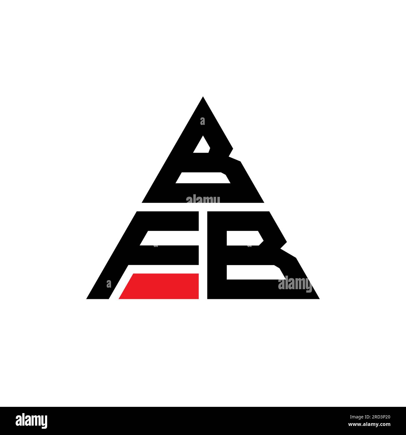 BFB-Logo mit Dreiecksbuchstaben und Dreiecksform. BFB-Dreieck-Logo ...