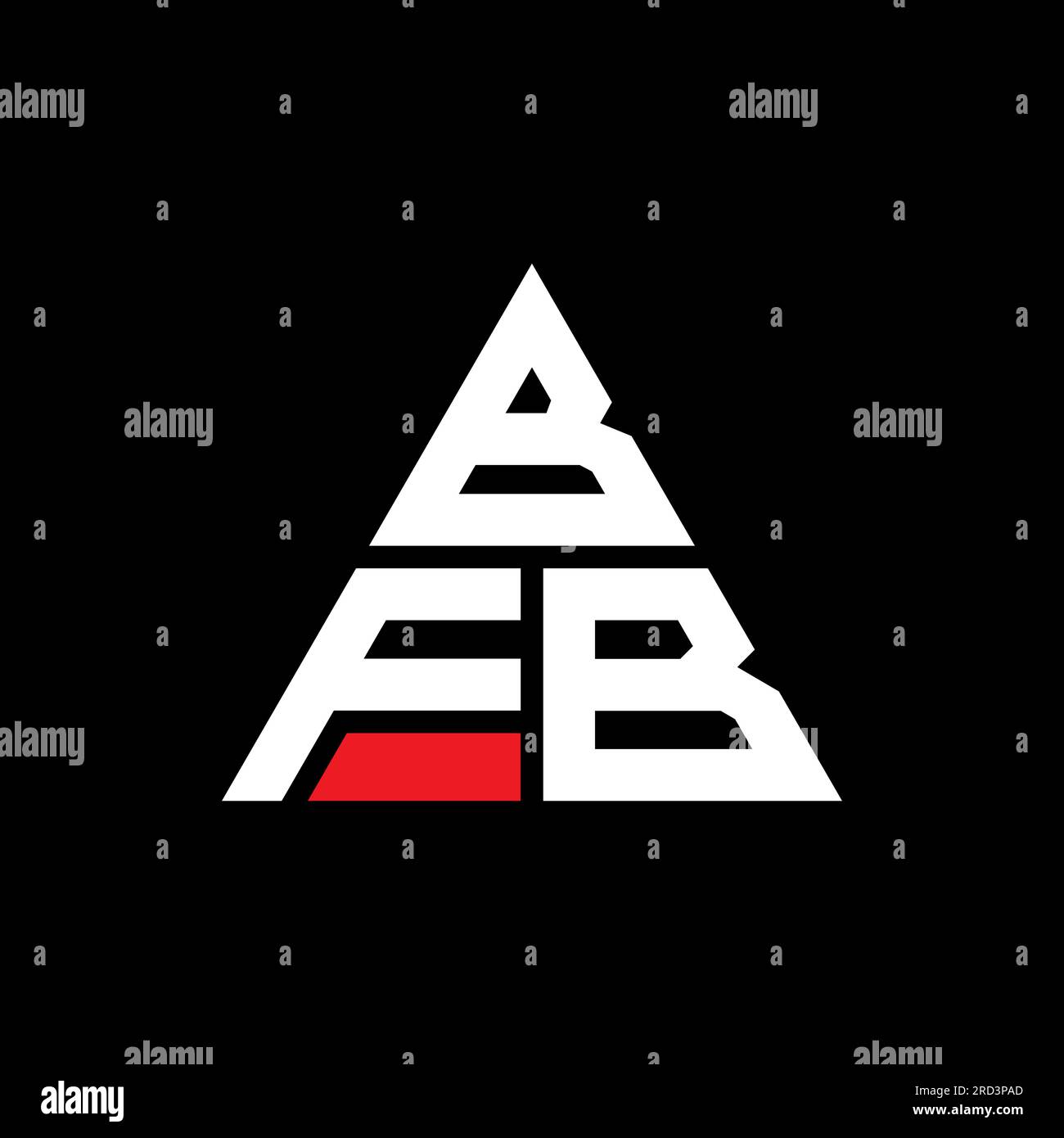 BFB-Logo mit Dreiecksbuchstaben und Dreiecksform. BFB-Dreieck-Logo ...