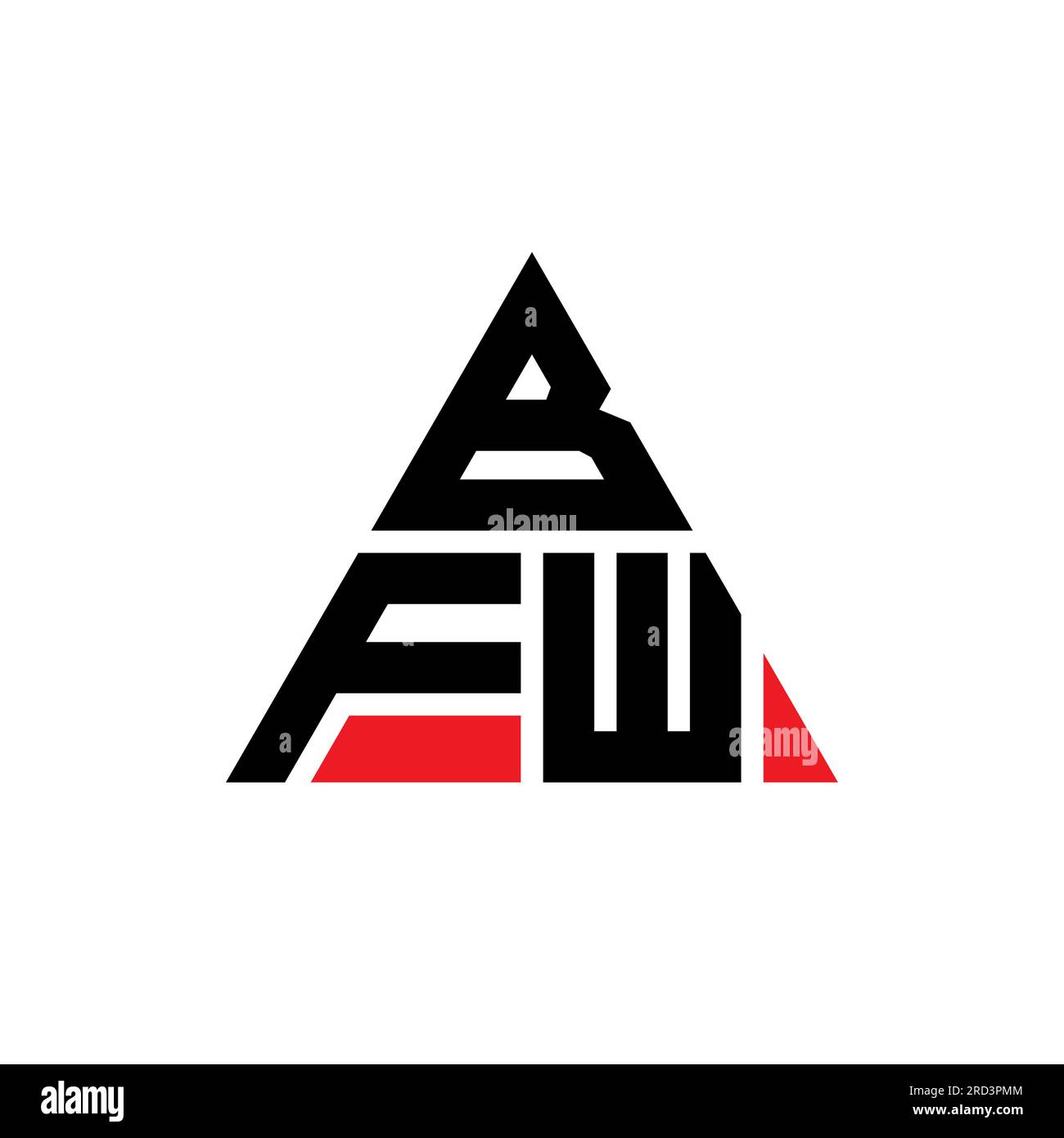 BFW-Logo mit Dreiecksbuchstaben und Dreiecksform. BFW-Dreieck-Logo ...