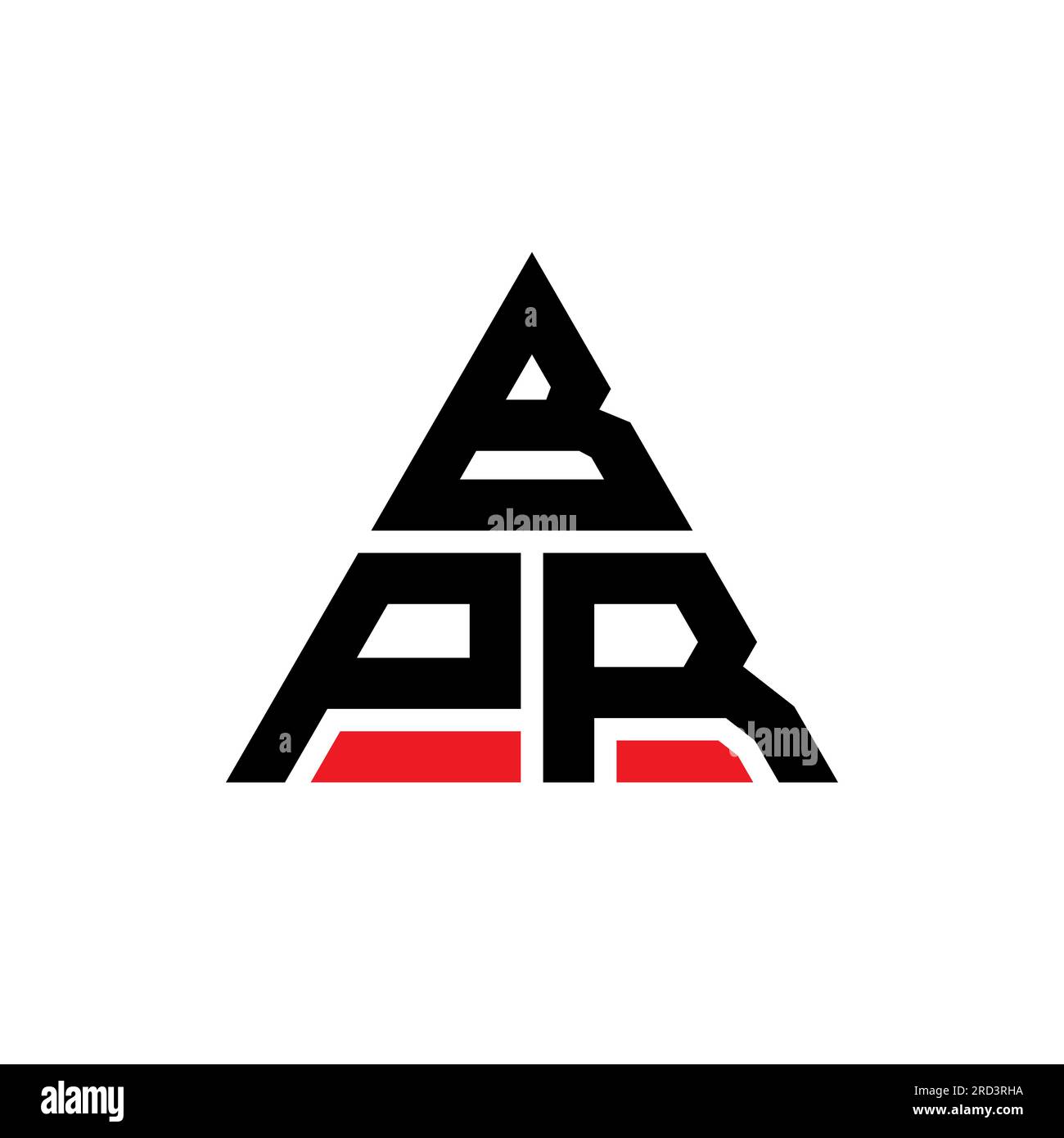 BPR-Logo mit Dreiecksbuchstaben und Dreiecksform. Monogramm mit BPR ...