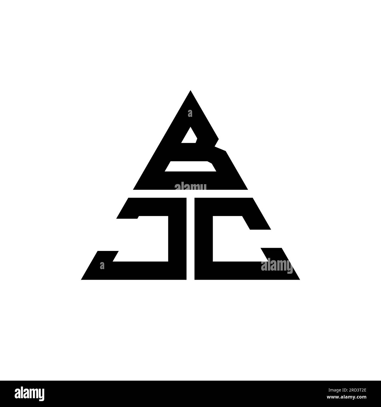 BJC-Logo mit Dreiecksbuchstaben und Dreiecksform. Monogramm mit BJC ...