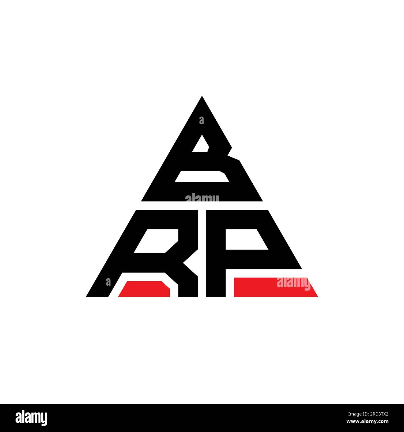BRP-Logo mit Dreiecksbuchstaben und Dreiecksform. Monogramm mit BRP ...
