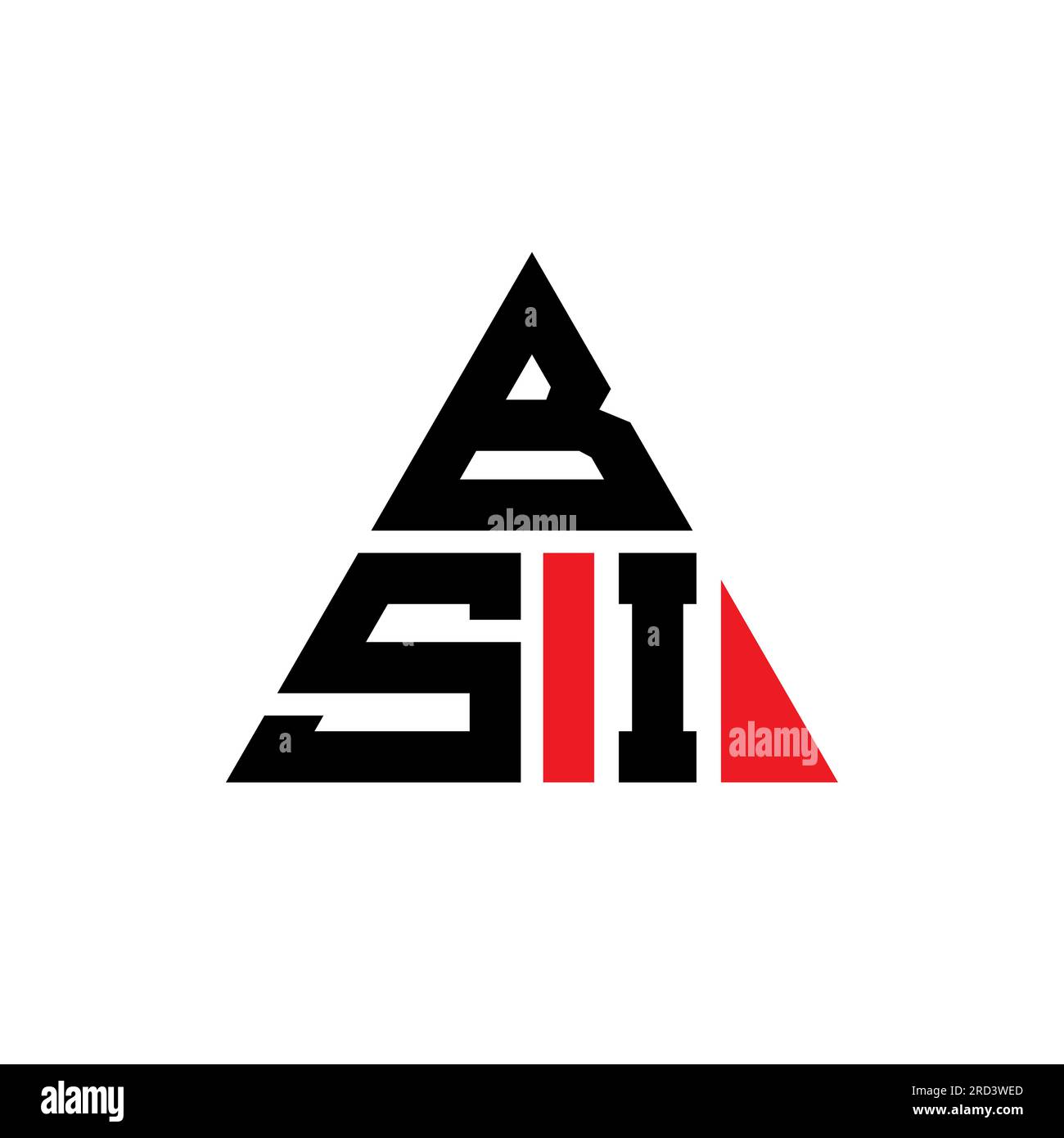 BSI-Logo mit Dreiecksbuchstaben und Dreiecksform. Monogramm mit BSI ...