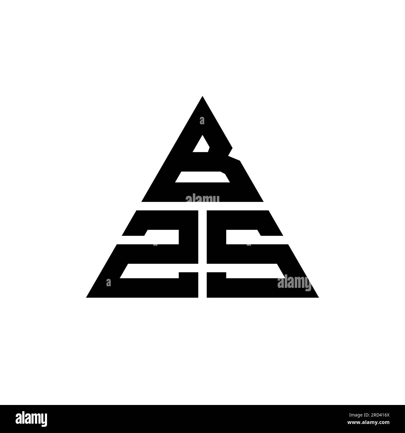 BZS-Logo mit Dreiecksbuchstaben und Dreiecksform. BZS Dreieck Logo ...