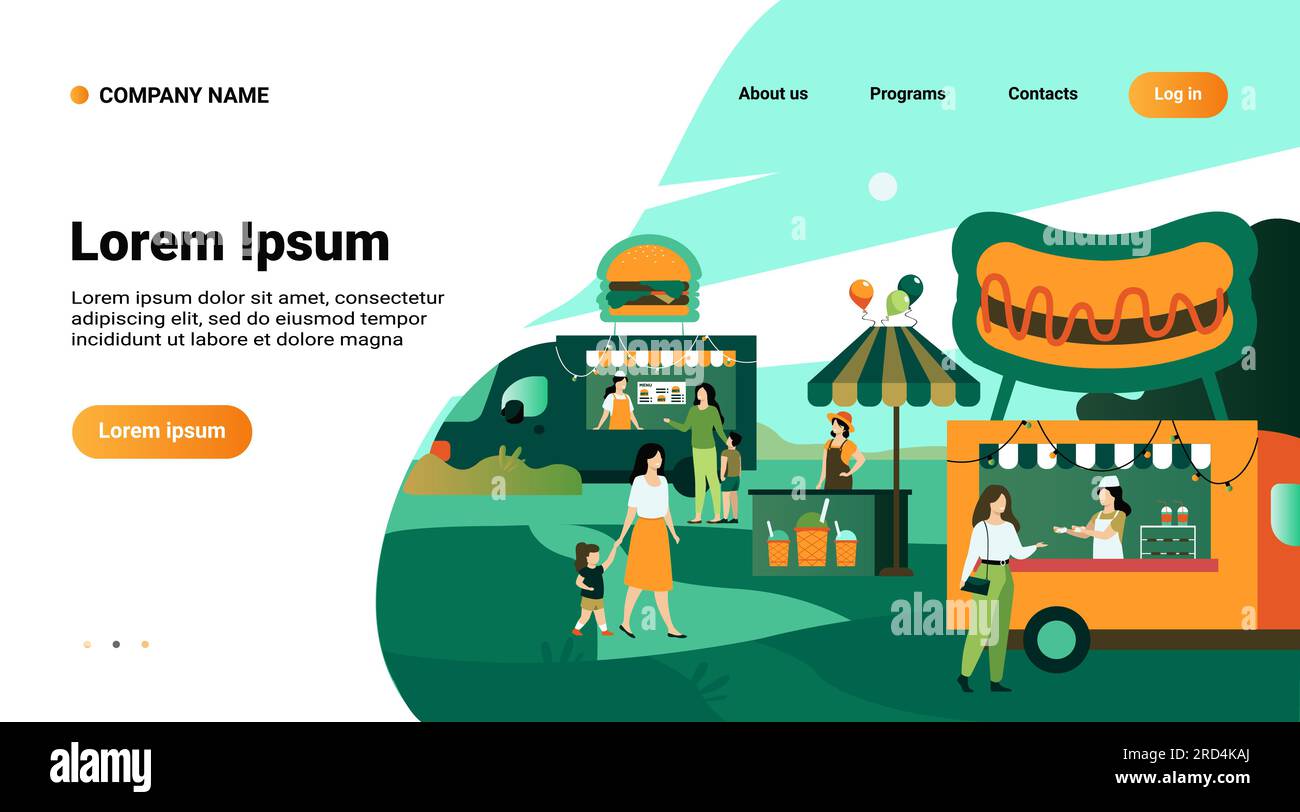 Festliches streetfood Stock-Vektorgrafiken kaufen - Alamy